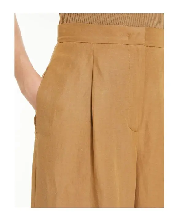 Max Mara High Waisted Wide Leg Pleated Trousers