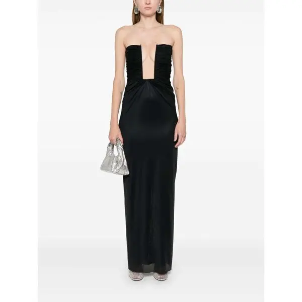 Christopher Esber Strapless Plunging Neck Maxi Dress