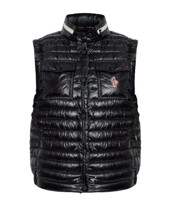 Moncler Logo Patch Padded Gilet - Black