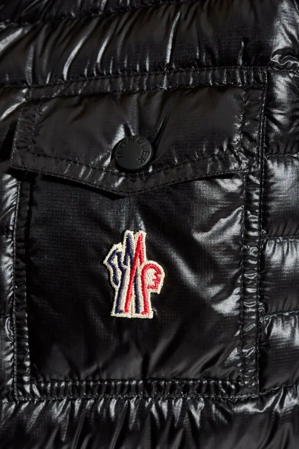 Moncler Logo Patch Padded Gilet - Black