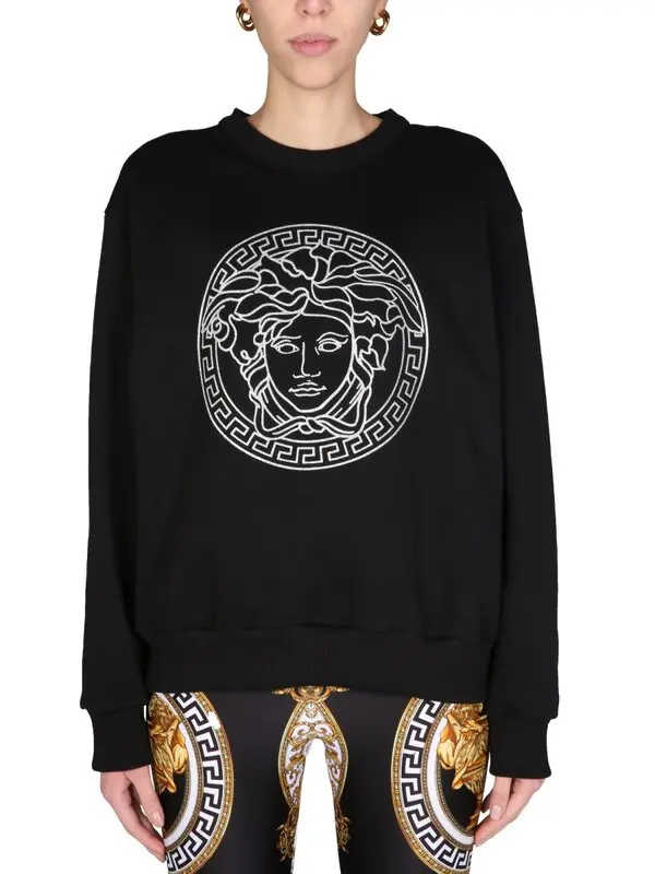 Versace Medusa Head Printed Crewneck Sweatshirt