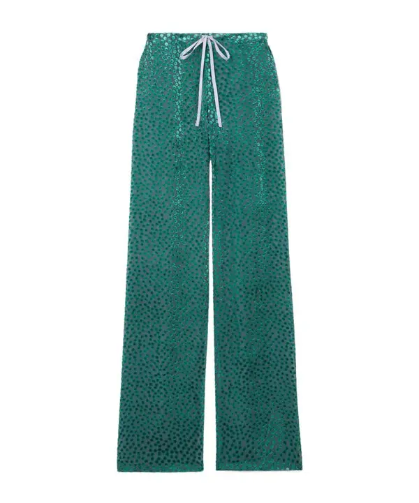 Dries Van Noten Elasticated Polka-dot Trousers - Blue