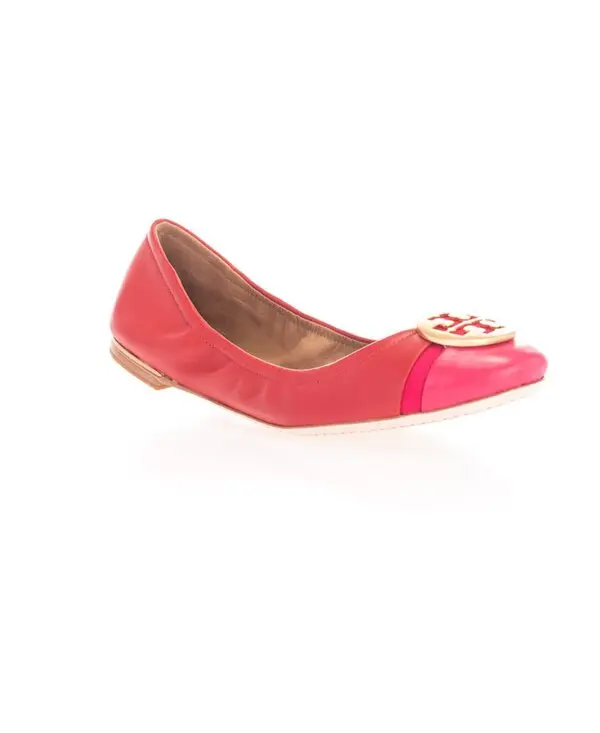 Tory Burch Minnie Ballet Flats With Gold Logo Plaque