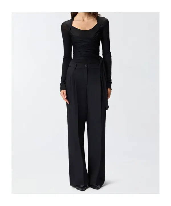 Pinko Wrap-effect Long Sleeve T-shirt