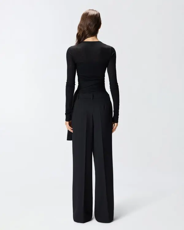 Pinko Wrap-effect Long Sleeve T-shirt