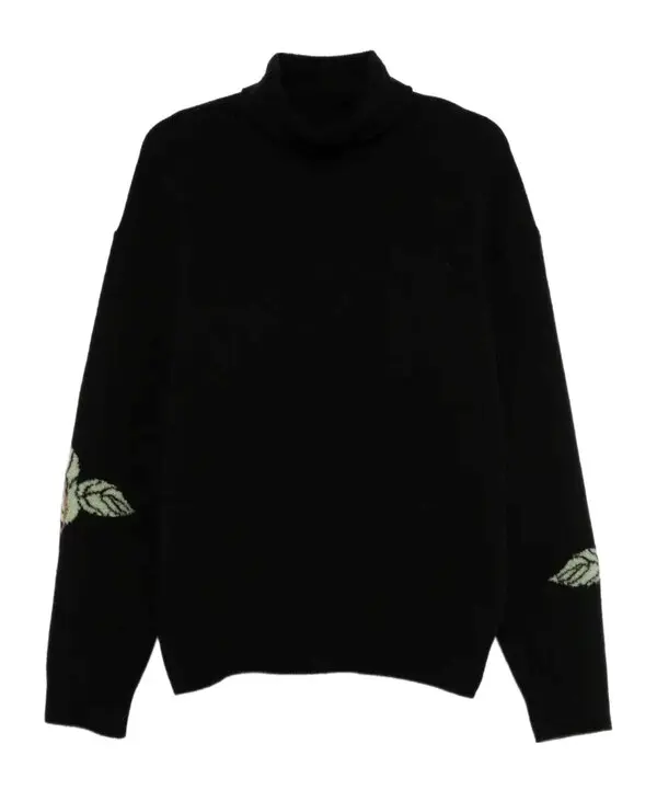 Nanushka Frannie Turtleneck Jumper With Rose Embellishment