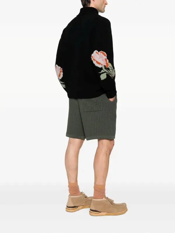 Nanushka Frannie Turtleneck Jumper With Rose Embellishment