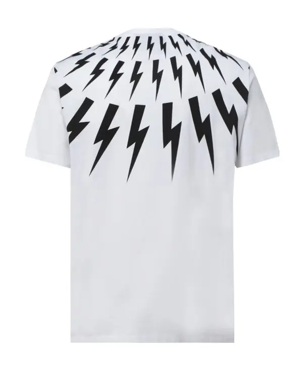 Neil Barrett Thunderbolt Print Crewneck T-shirt - White