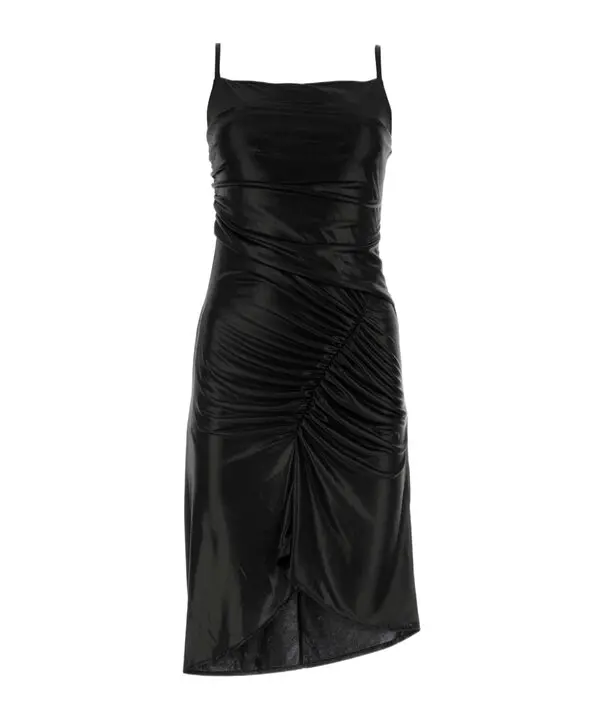 MARINE SERRE Crescent Moon Ruched Midi Dress