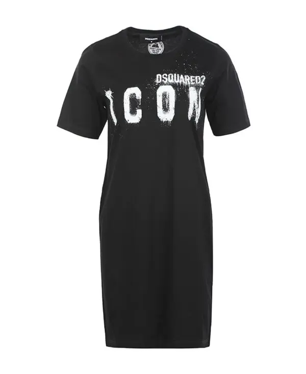Dsquared2 Icon Spray Printed Mini T-shirt Dress