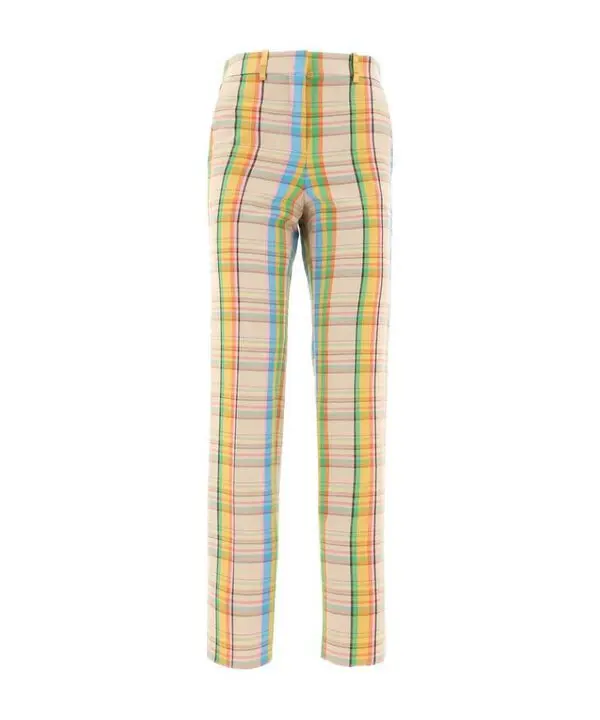 Loewe Tartan Pattern Straight Leg Trousers