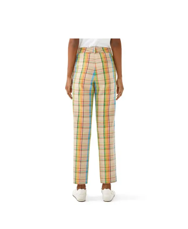 Loewe Tartan Pattern Straight Leg Trousers