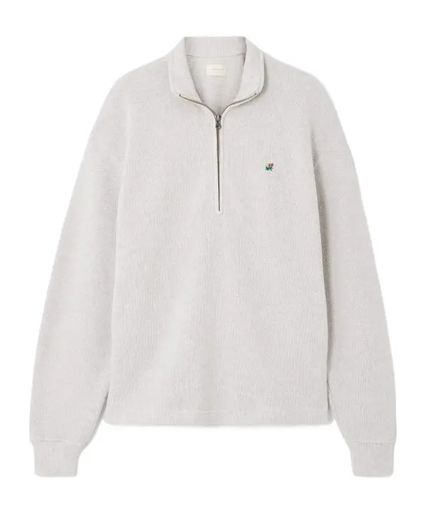 Aimé Leon Dore Embroidered Cotton Sweatshirt - White