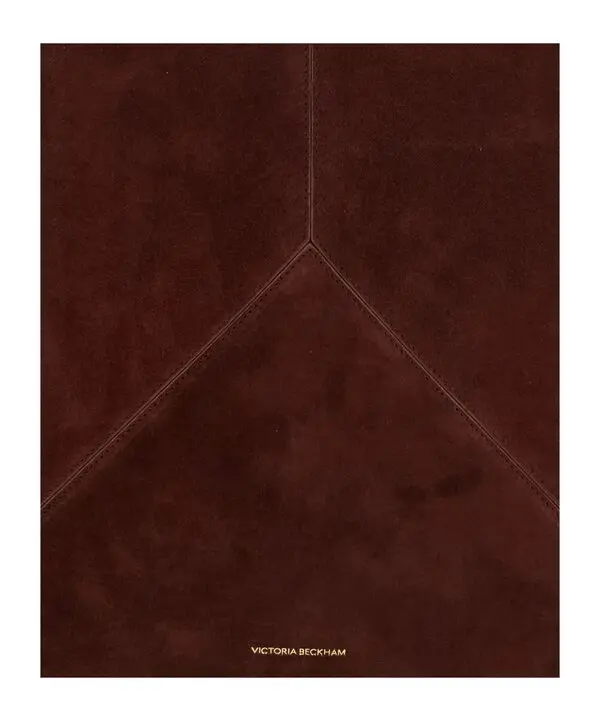 Victoria Beckham Logo Embossed Shoulder Bag - Darkbrown