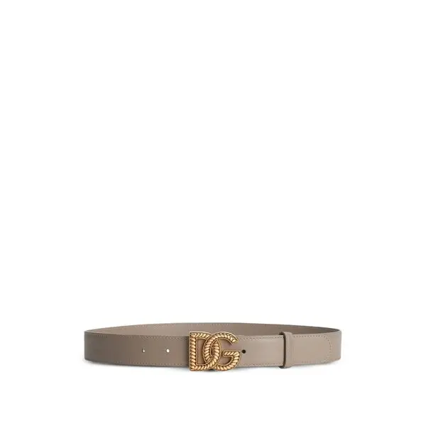 Dolce & Gabbana Logo Buckle Belt - Nude