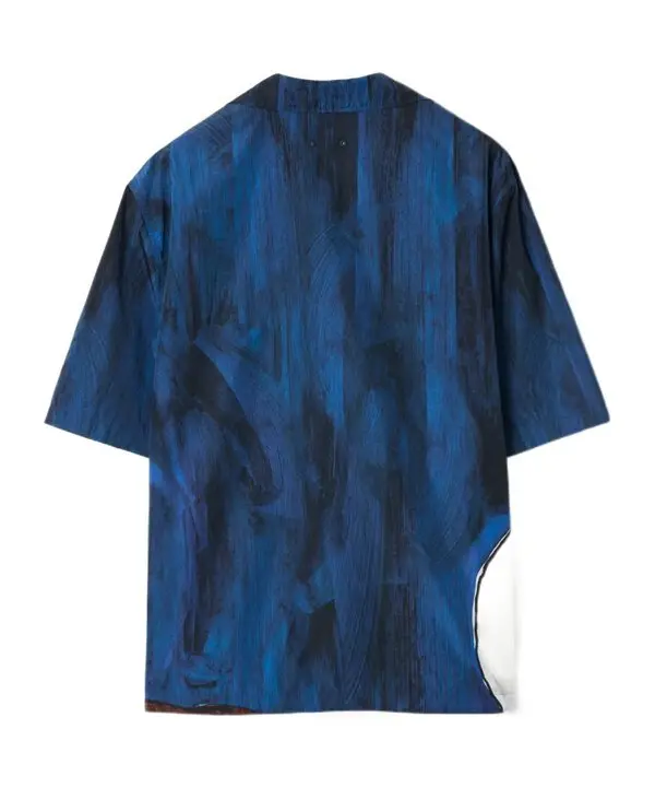 Burberry Swan-printed Short Sleeved Shirt