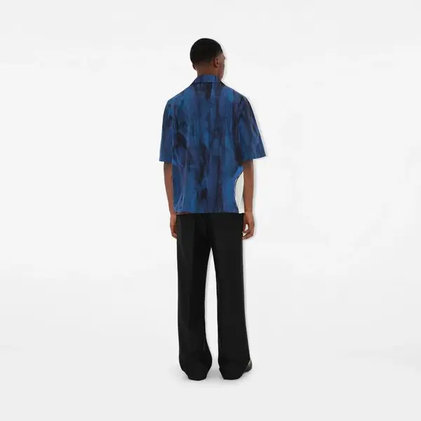 Burberry Swan-printed Short Sleeved Shirt