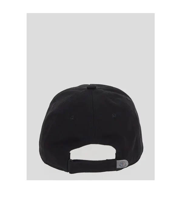 Moncler Logo Embroidered Baseball Cap - Black