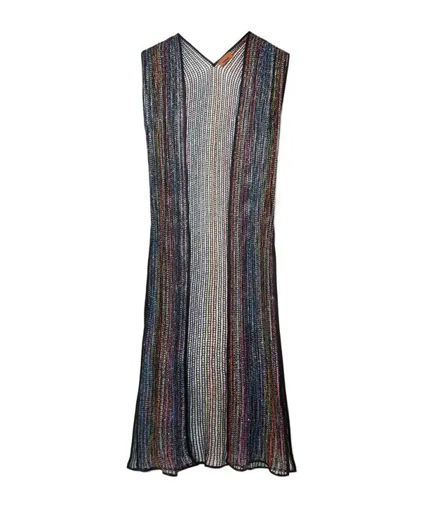 Missoni Sequined Metallic Crochet-knit Coverup - Black