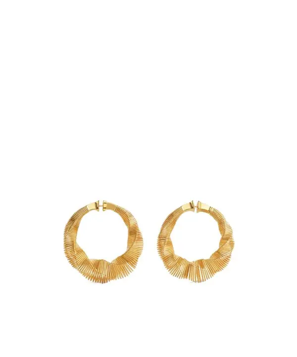 Alaïa Bijoux Sculpted Hoop Earrings - Yellow