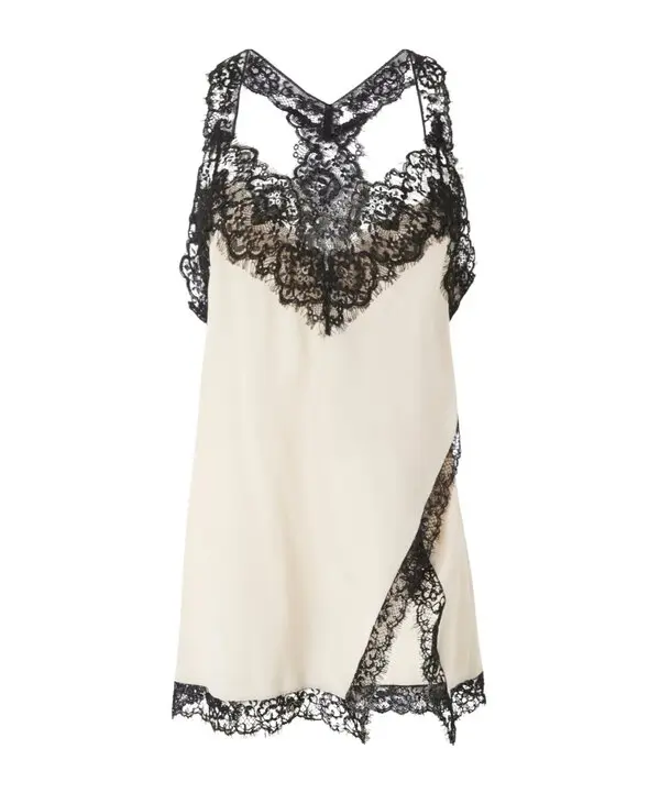 Pinko Lace-trim Silk Camisole - White