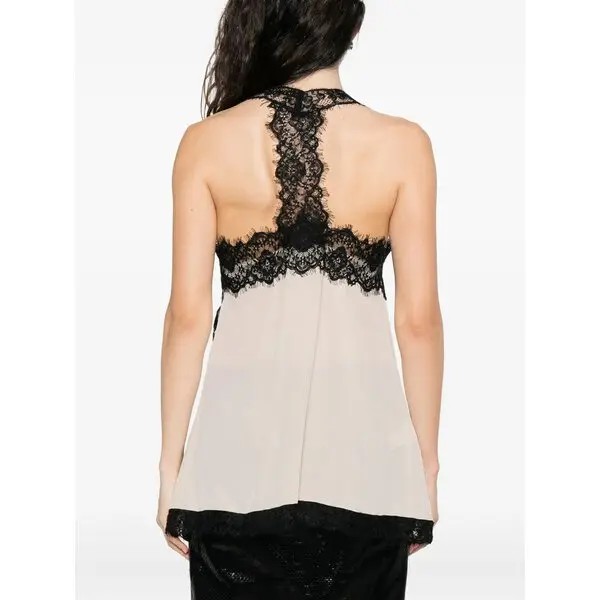 Pinko Lace-trim Silk Camisole - White