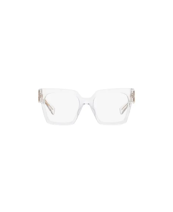 Miu Miu Square Frame Eyeglasses With Logo Detail - White