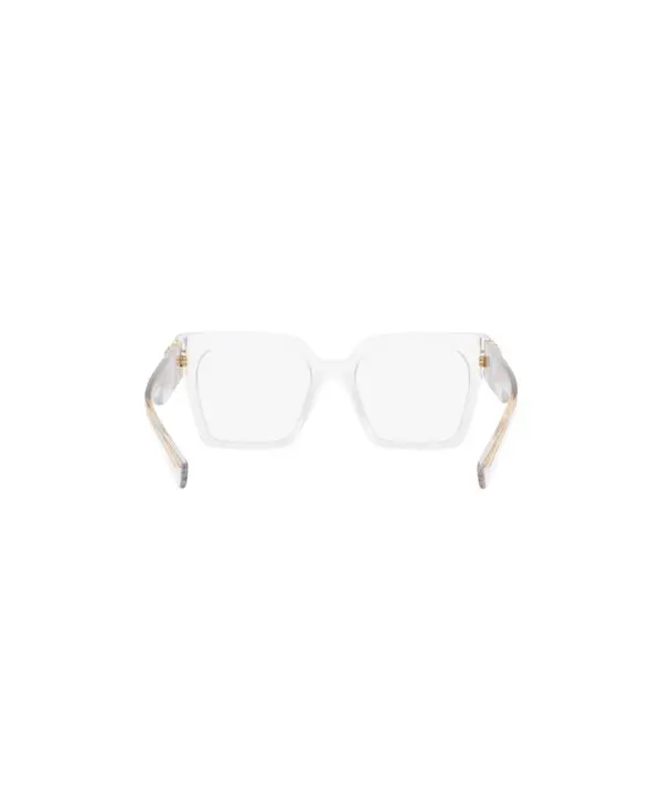 Miu Miu Square Frame Eyeglasses With Logo Detail - White