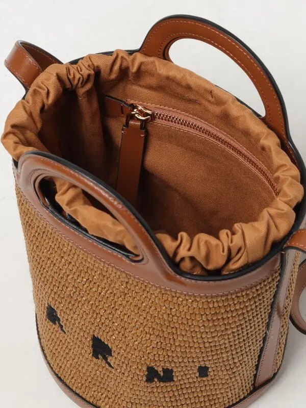 Marni Tropicalia Small Bucket Bag - Brown