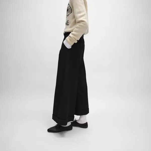 Celine Dock Trousers In Wool And Mohair Gabardine