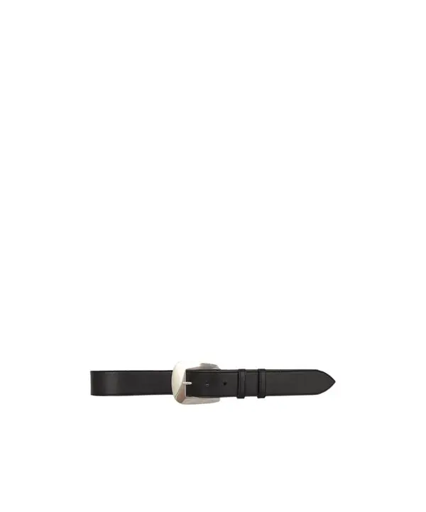Celine Large Marco Belt In Vintage Calfskin - Black