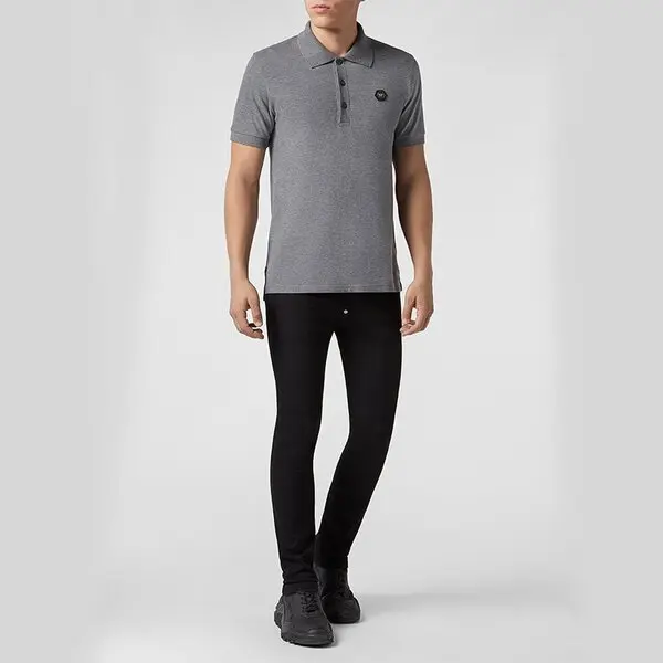Philipp Plein Logo Polo Shirt - Gray