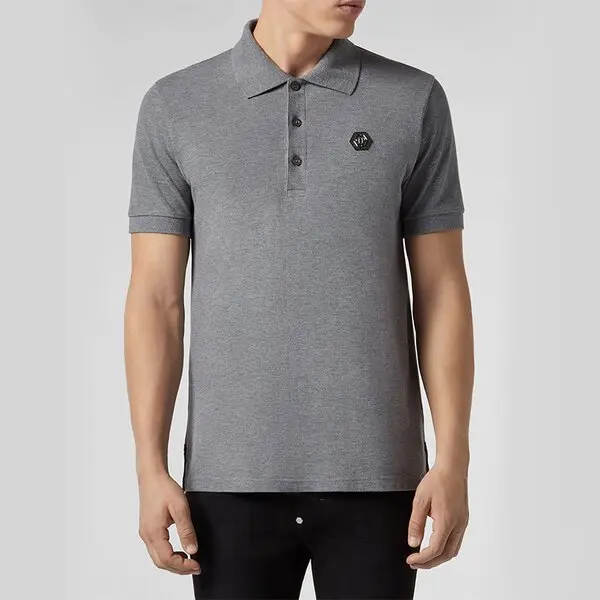 Philipp Plein Logo Polo Shirt - Gray