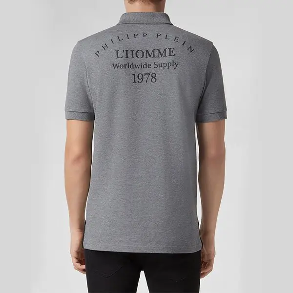 Philipp Plein Logo Polo Shirt - Gray