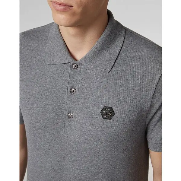 Philipp Plein Logo Polo Shirt - Gray