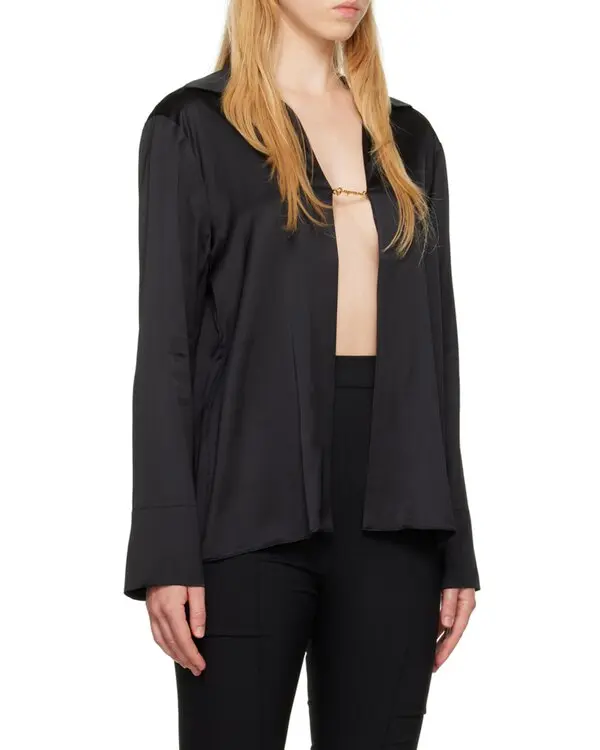 Jacquemus Le Papier" Logo Plaque Blouse