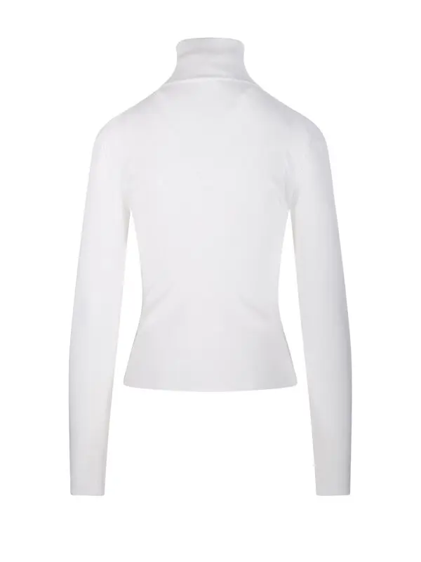 COURREGES Zipped Mock Neck Jumper