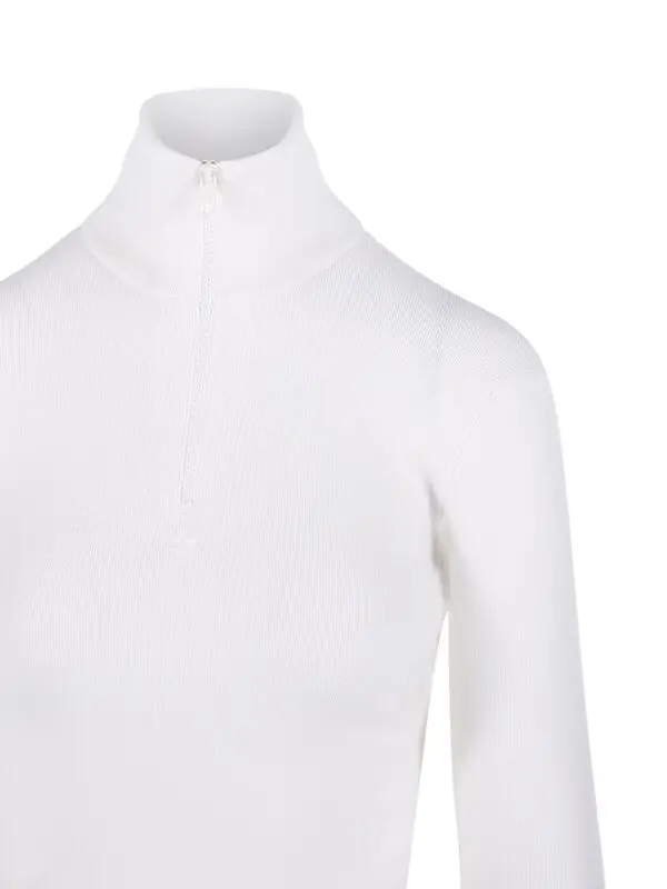 COURREGES Zipped Mock Neck Jumper