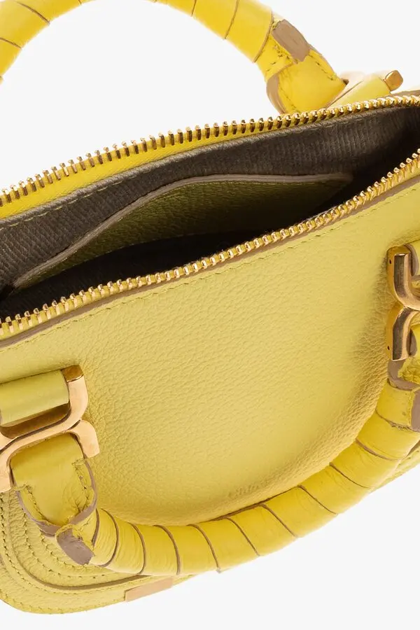 Chloé Marcie Mini Leather Tote Bag - Yellow
