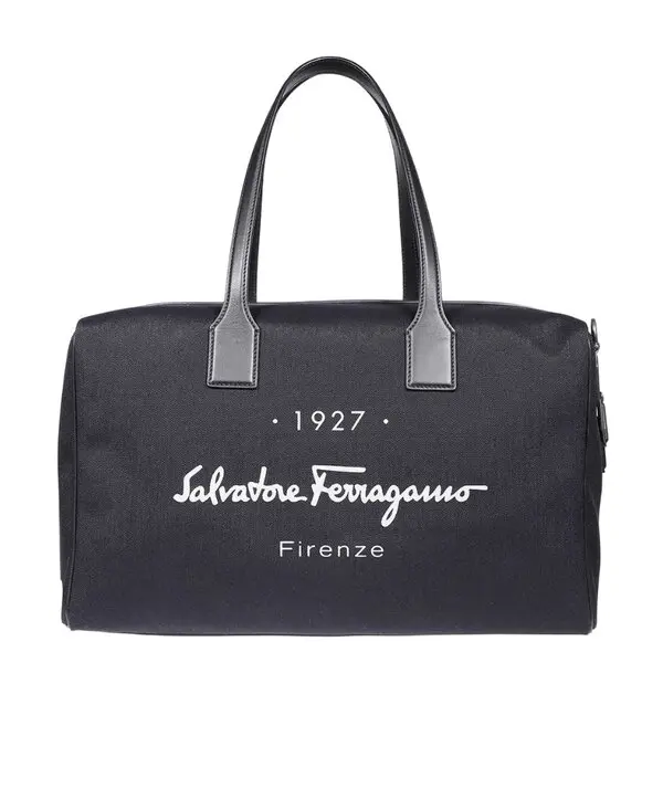 FERRAGAMO Logo Shoulder Bag - Black