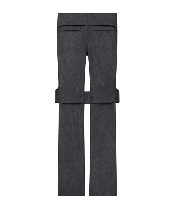 COURREGES Courrèges Denim Bootcut Jeans With Detachable Strap - Deep Heather Gray