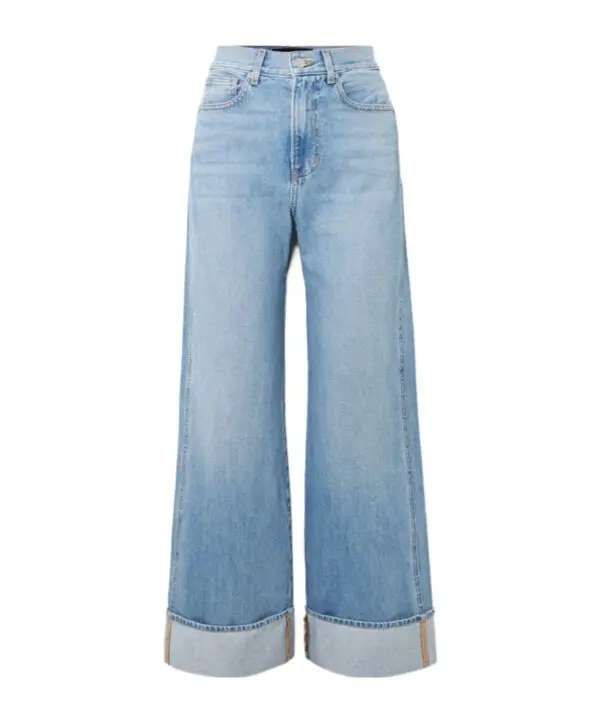 Veronica Beard High-rise Cuffed-hem Jeans
