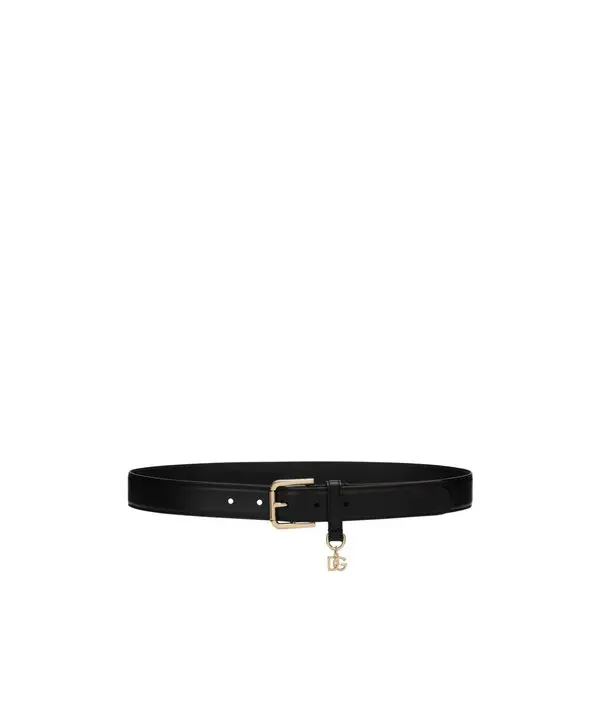 Dolce & Gabbana Dg Logo Plaque Belt - Black