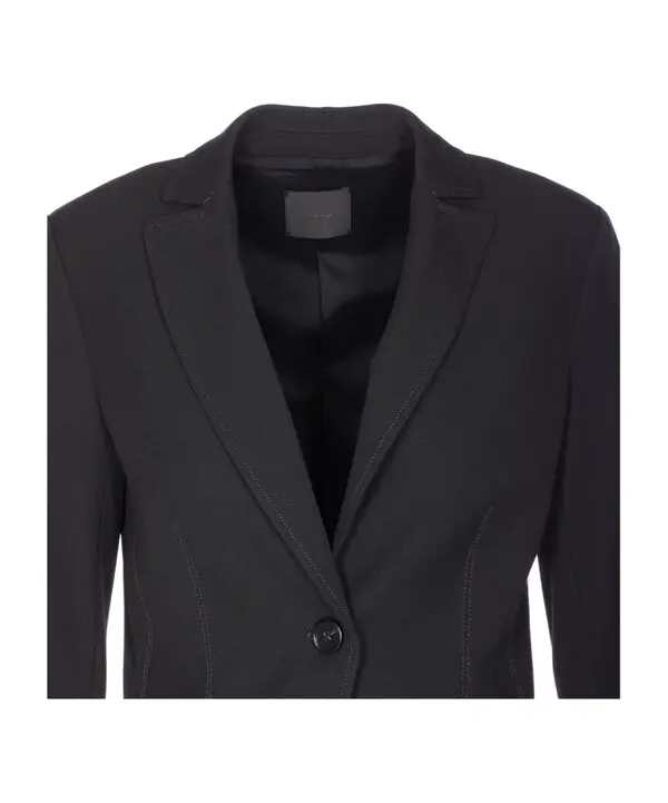 Pinko Tailored Blazer With Stitch Detailing - Black