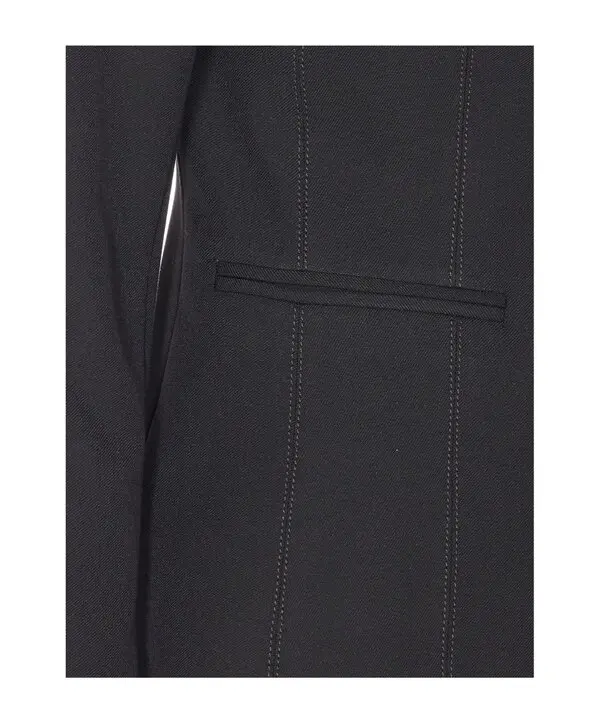 Pinko Tailored Blazer With Stitch Detailing - Black