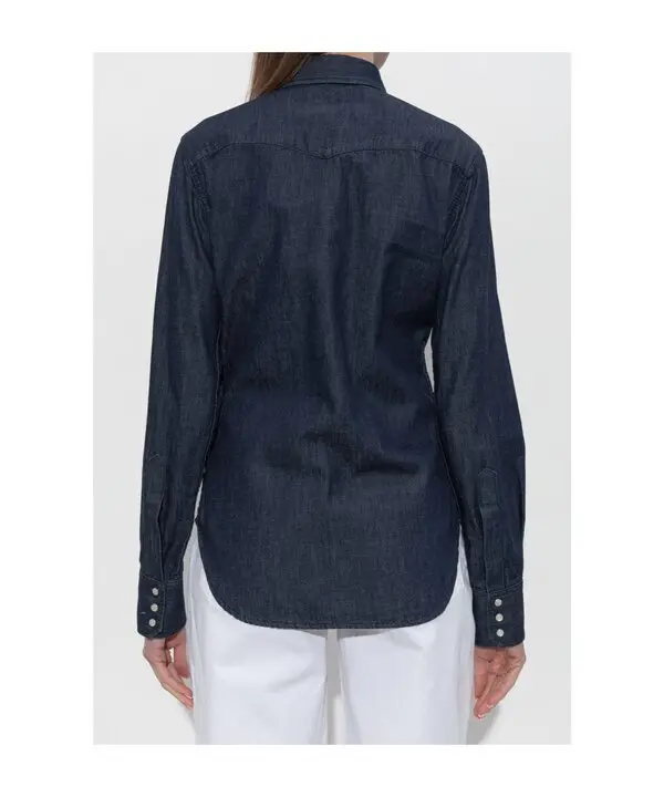 Dsquared2 Logo Patch Denim Shirt