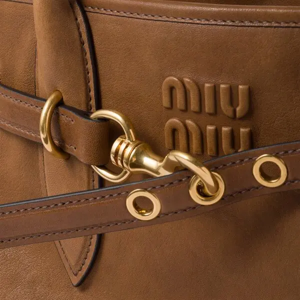 Miu Miu Aventure Logo-tag Tote Bag - Brown