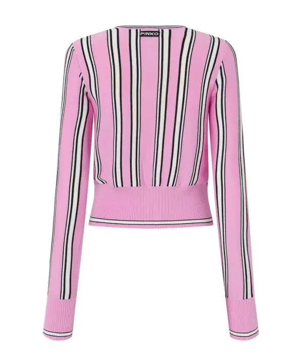 Pinko Striped Buttoned Cardigan