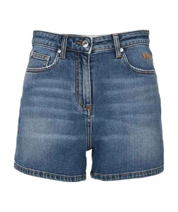 MSGM Logo Denim Shorts
