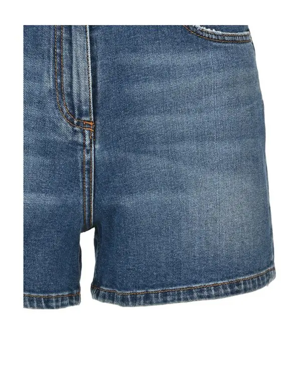 MSGM Logo Denim Shorts